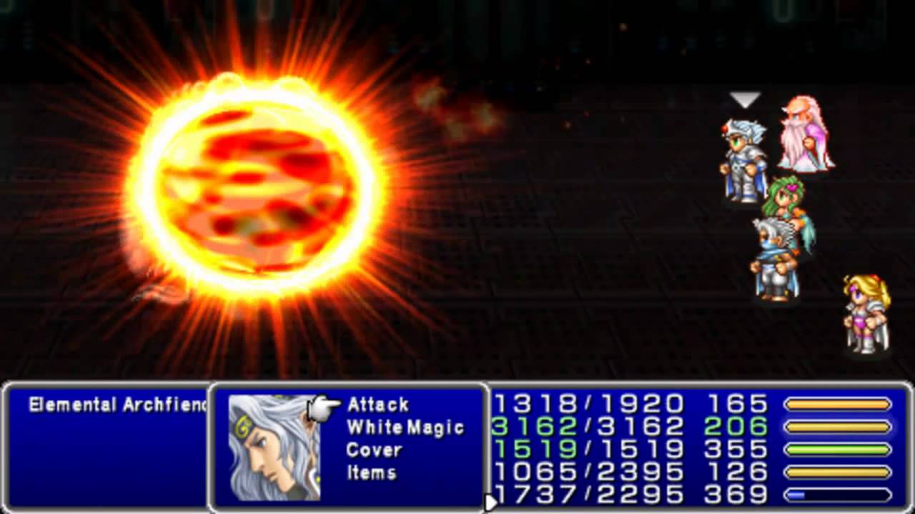 Final Fantasy IV (PSP) - Elemental Archfiends (四天王 "Four Emperors ...