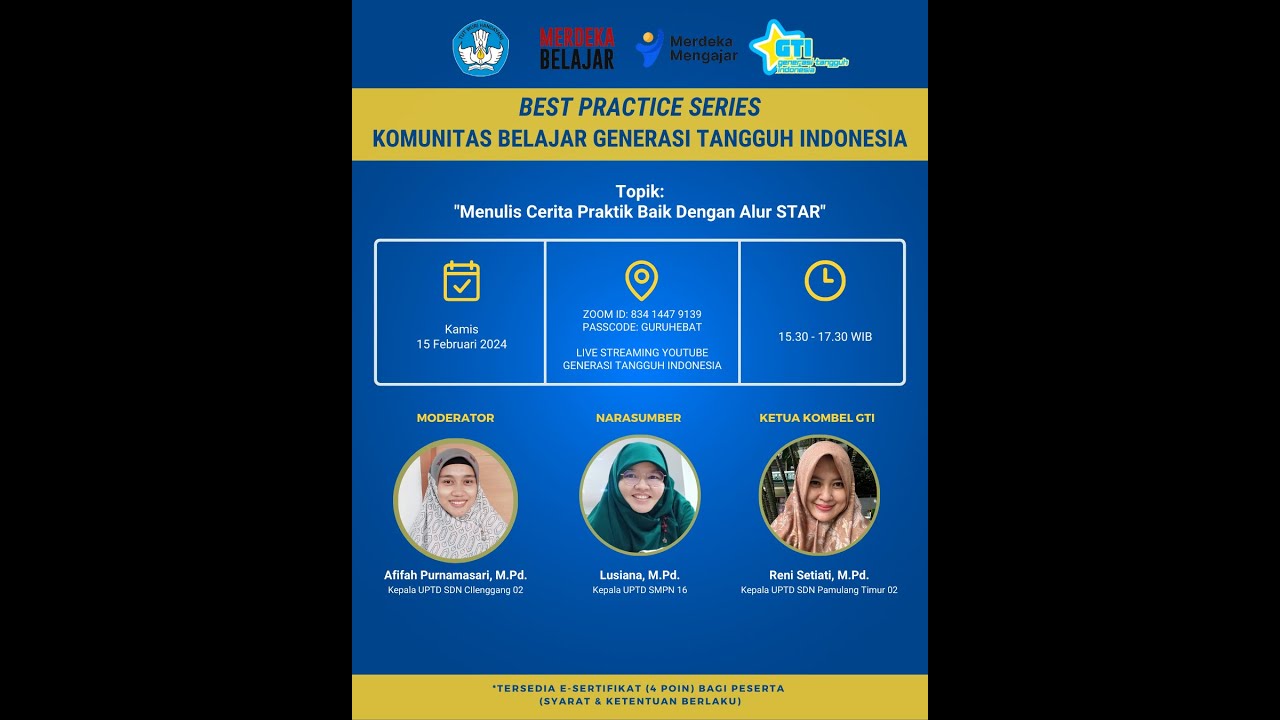 Webinar BEST PRACTICE SERIES "Menulis Cerita Praktik Baik Dengan Alur STAR" - YouTube