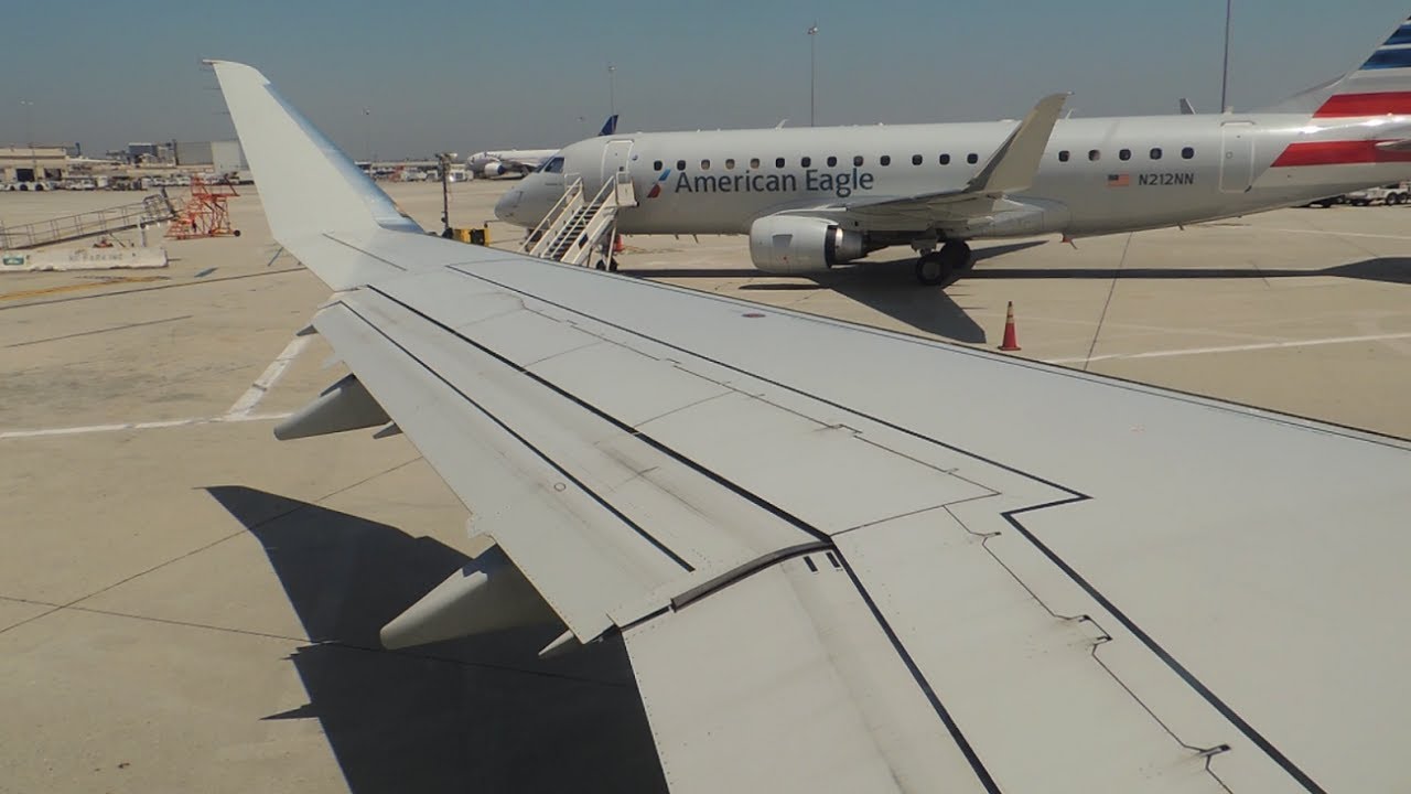 American Eagle (Compass) Embraer ERJ-175 [N204NN] takeoff from LAX ...