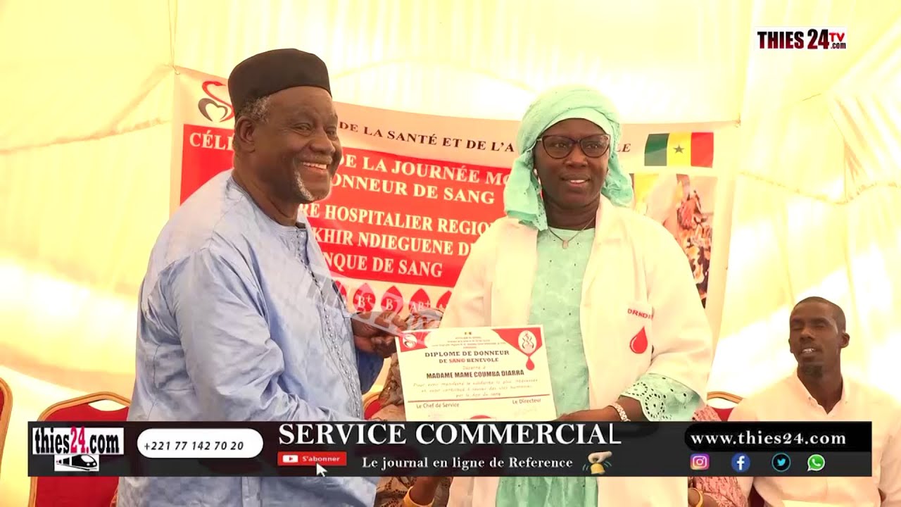 Journée mondiale sang la banque de sang de l'hôpital régional de Thiès ...