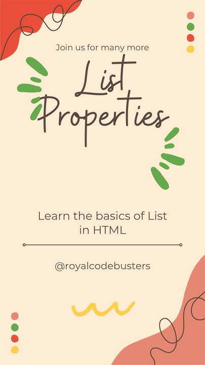 Mastering List Style Types And Positions In Html And Css Coding Htmllist Css Webdesign Html