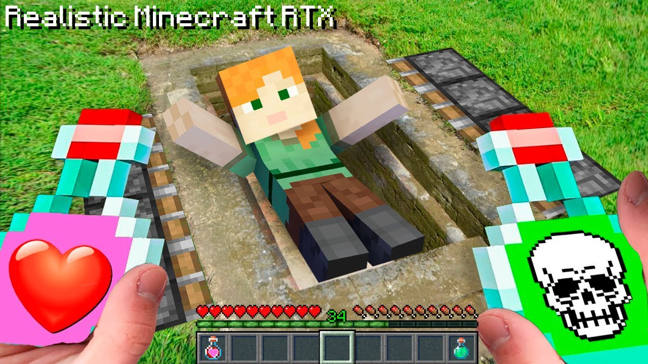 Minecraft in Real Life POV ALEX LOVE or DEATH in Realistic Minecraft EN ...