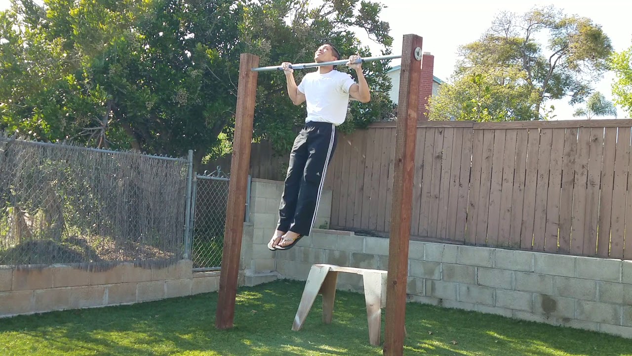 39 full range of motion pull ups to 28 second isometric hold, then pull ...