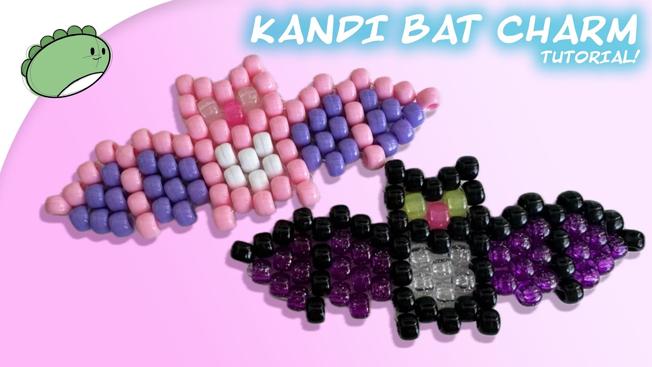 Kandi Bat Charm Tutorial (Work with Me) - YouTube