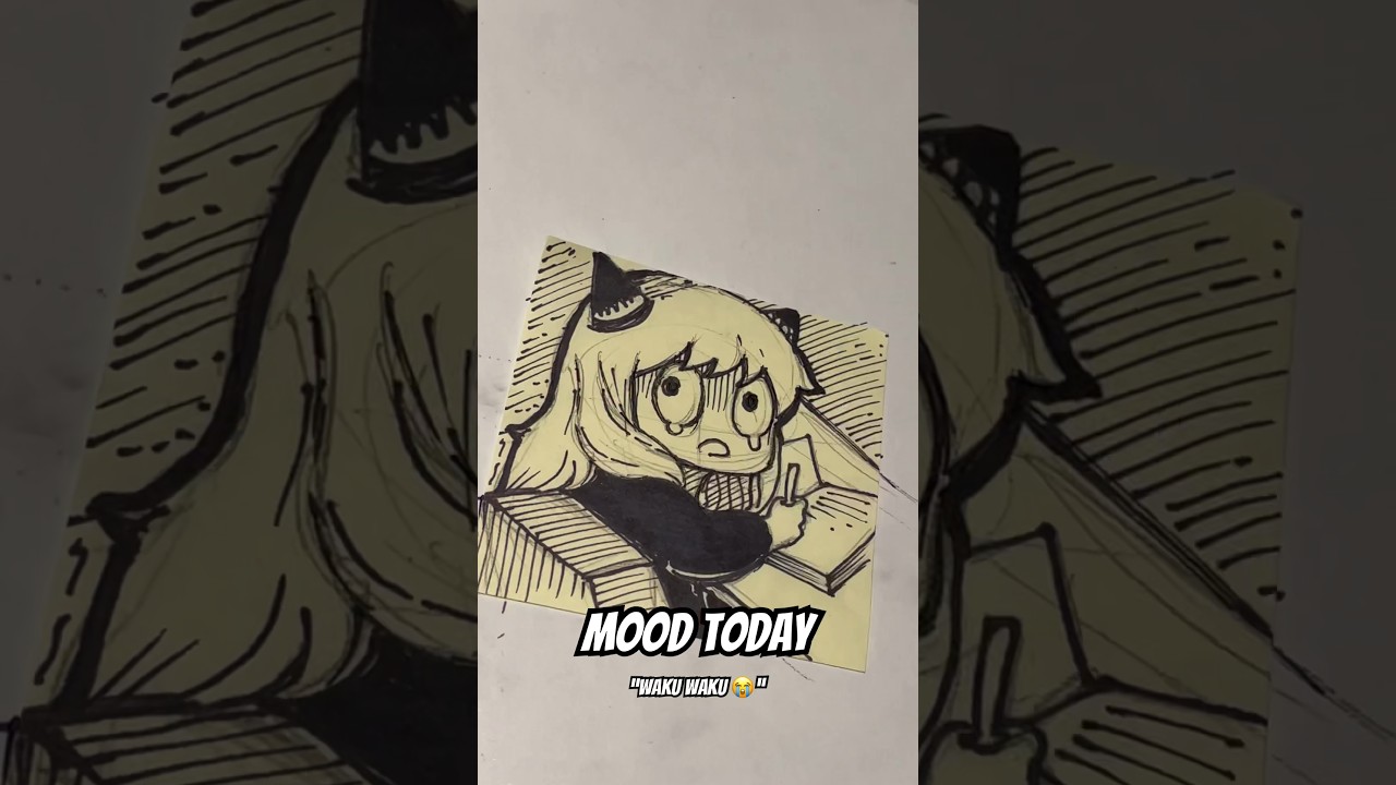 SpyXFamily: Anya Forger Funny Sticky Note Drawing 2 #drawing #mangaart ...