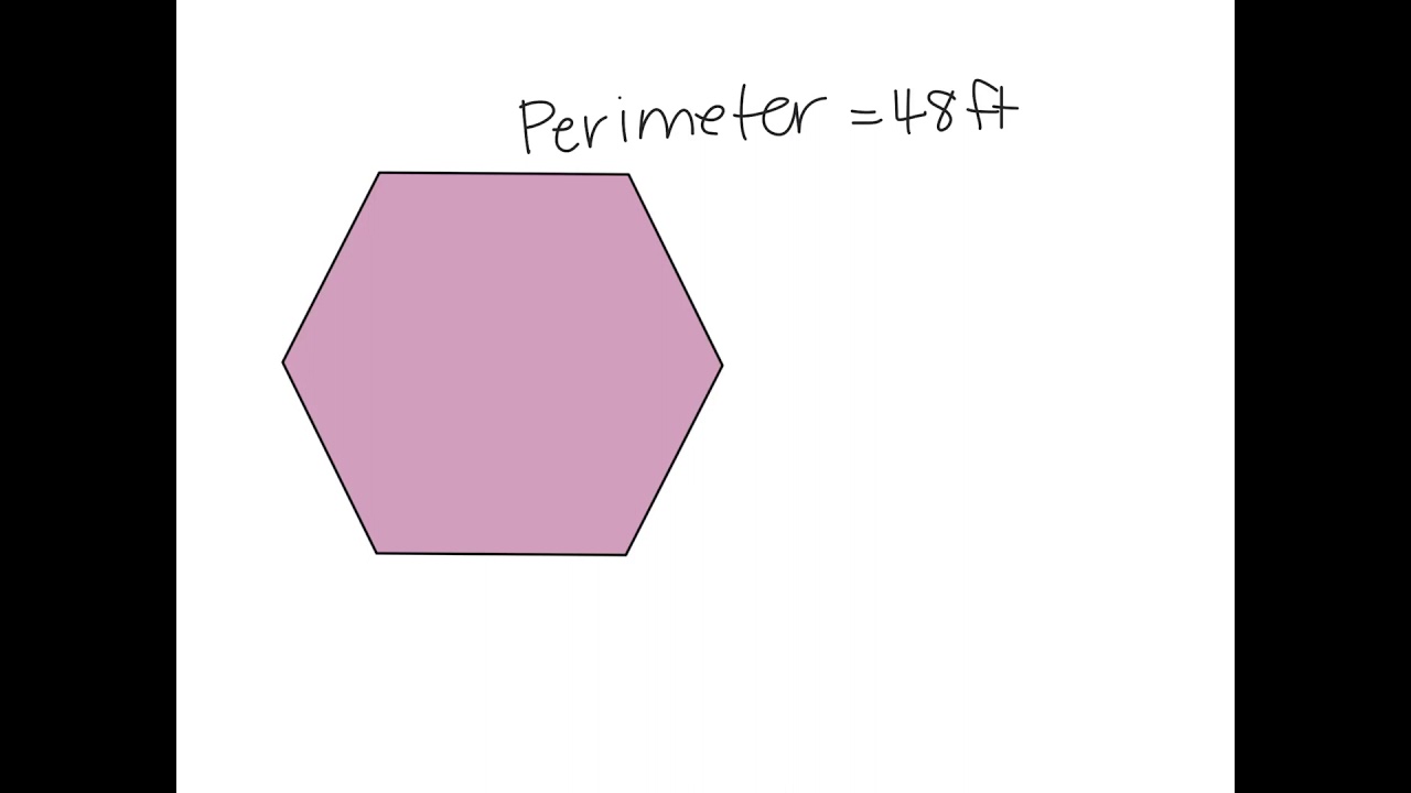 Area of hexagon with perimeter - YouTube
