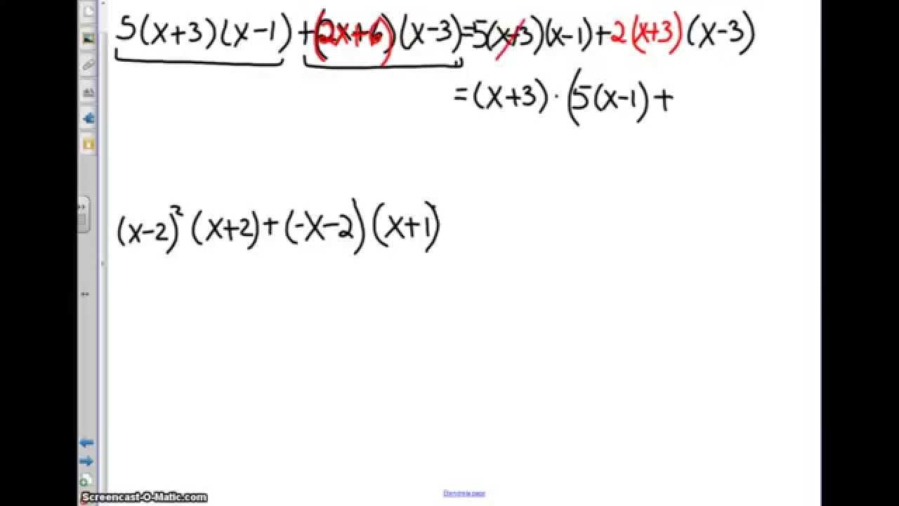MATHS 3e sec. - La factorisation 3 - YouTube