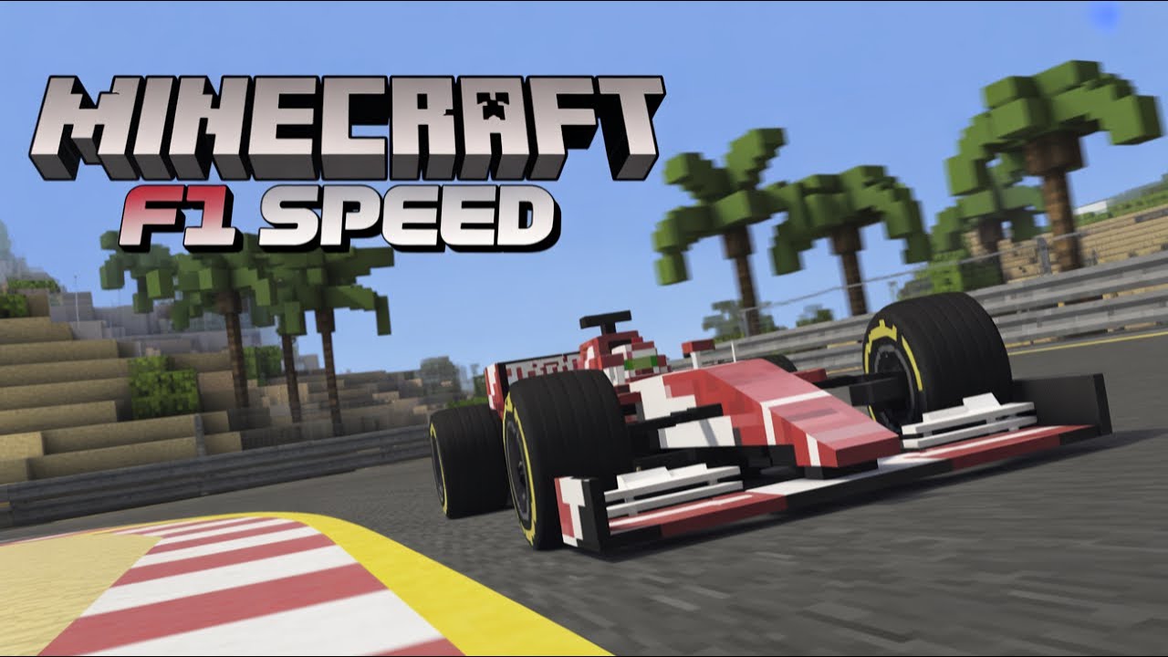 Minecraft : Drift at lightning speed on the F1 - YouTube