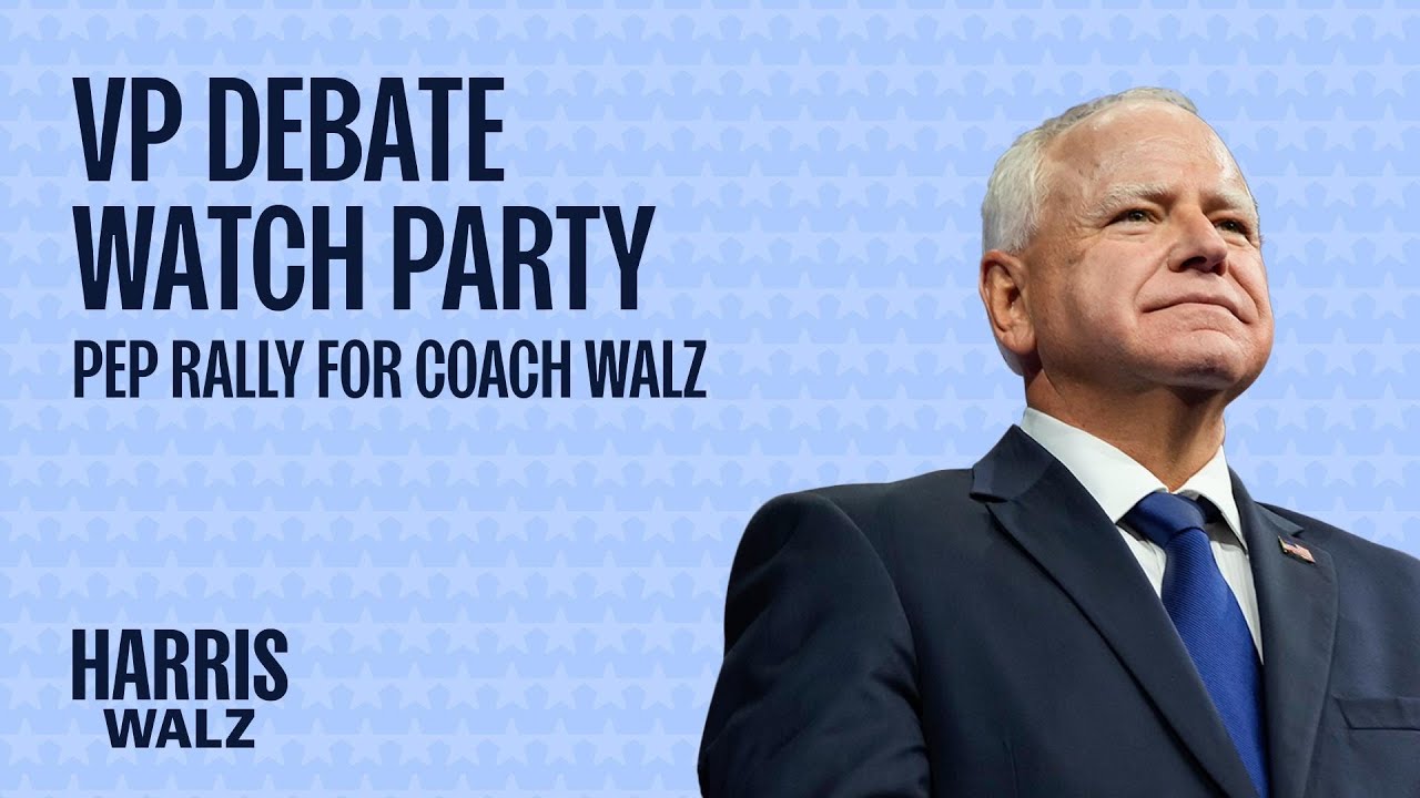 LIVE | Governor Tim Walz VP Debate Watch Party - YouTube