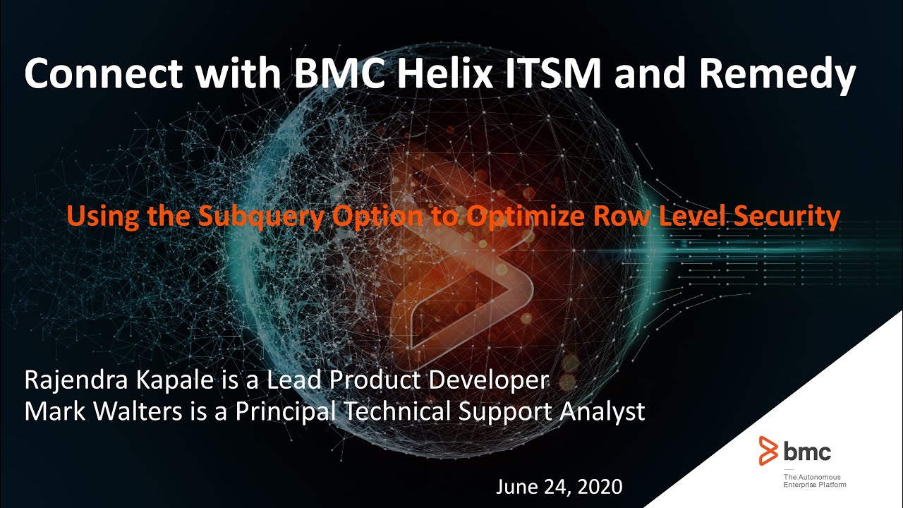 Using The Subquery Option To Optimize Row Level Security Searches Webinar Youtube
