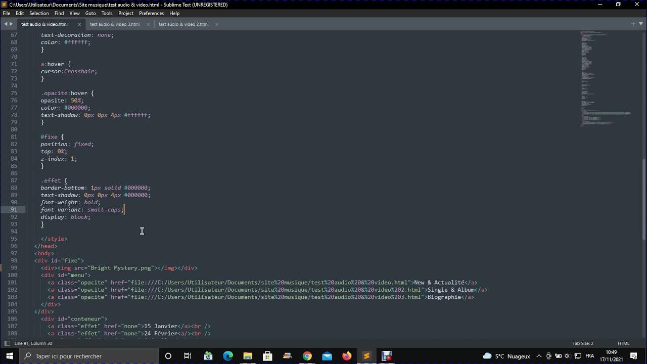 Explication de mon code HTMl/CSS - YouTube