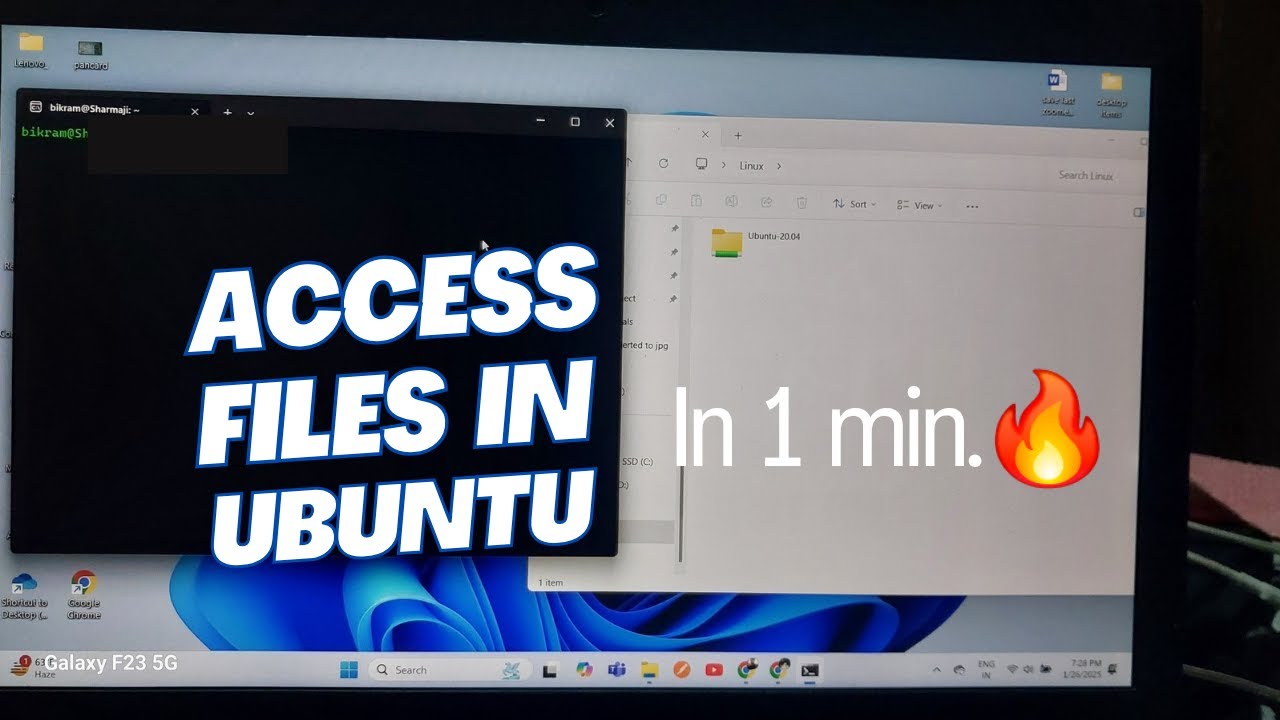 Access files in wsl ubuntu | ubuntu wsl| file access method @bikramvlogs211 - YouTube