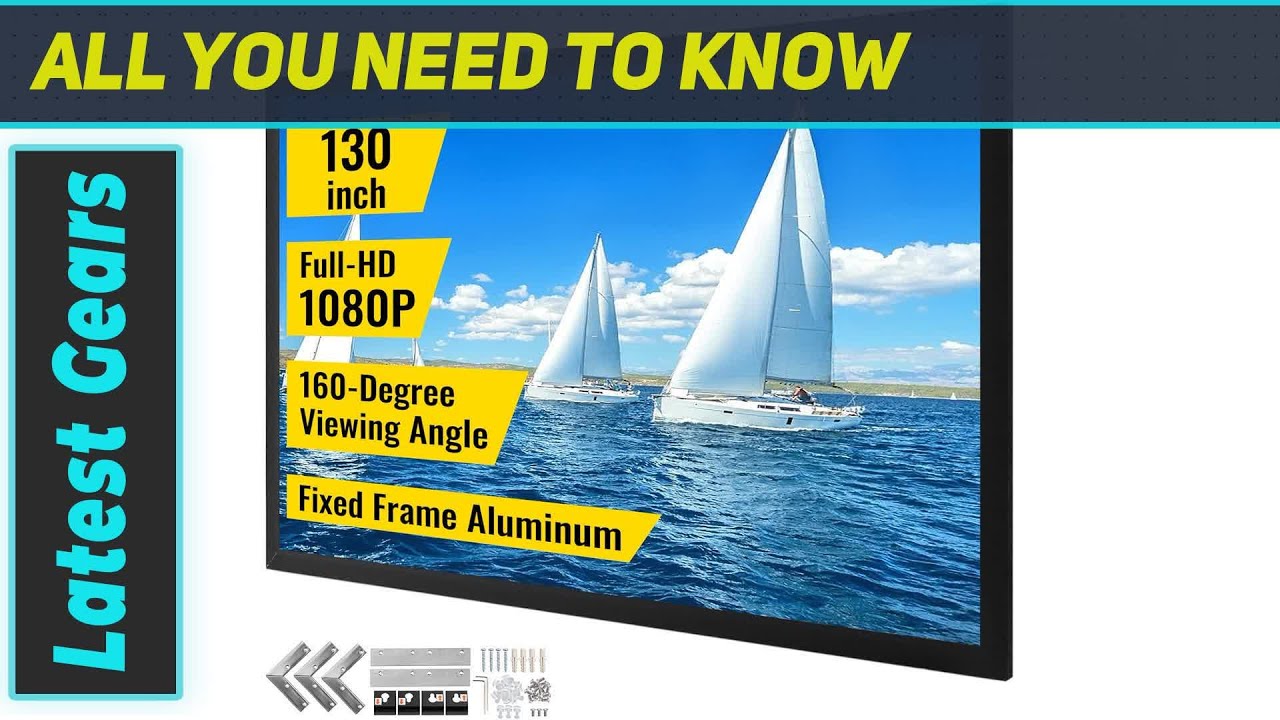 VEVOR Projector Screen Fixed Frame 130-inch 16:9 HD - Ultimate Home ...