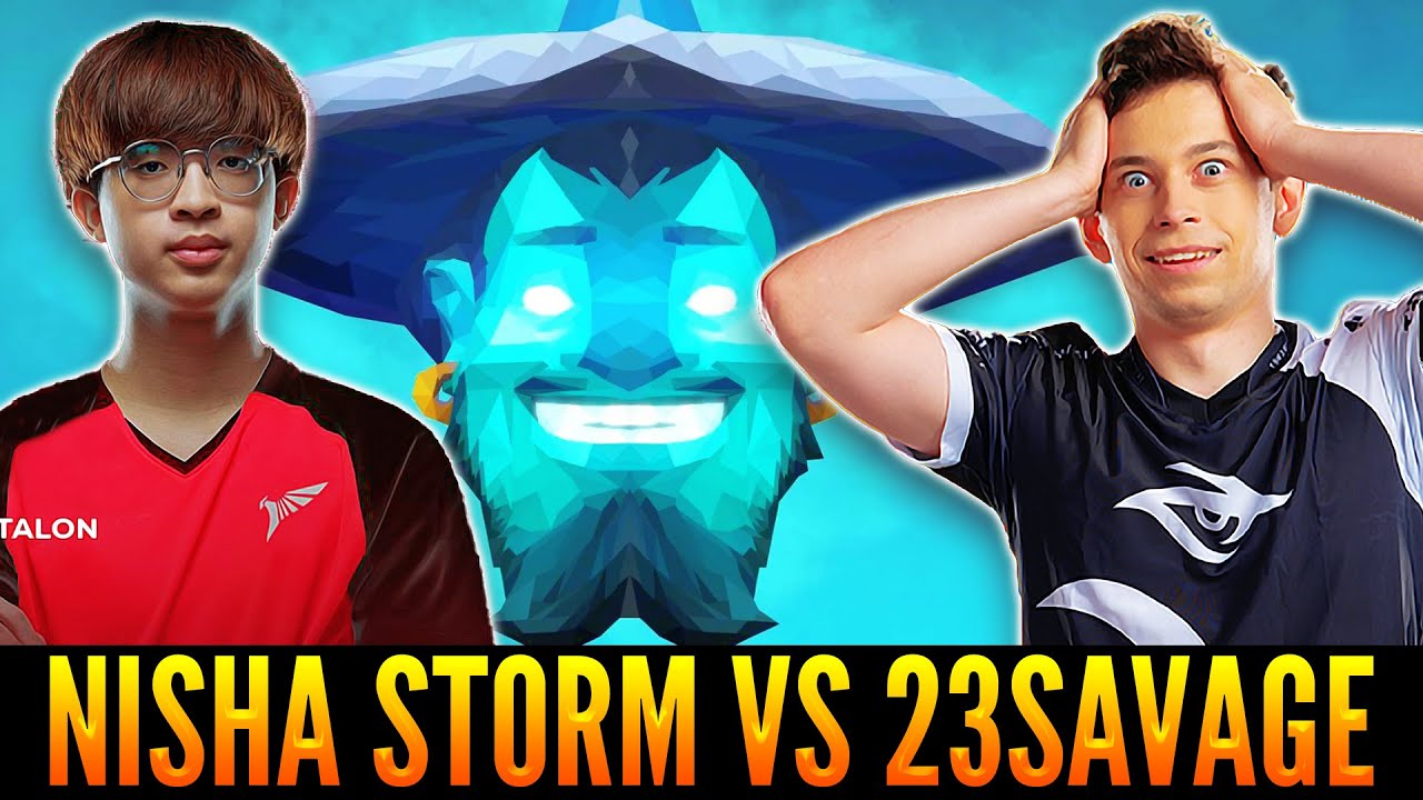 NISHA Crazy 55 Min Game With Storm Spirit vs 23SAVAGE Razor | Aghanim ...