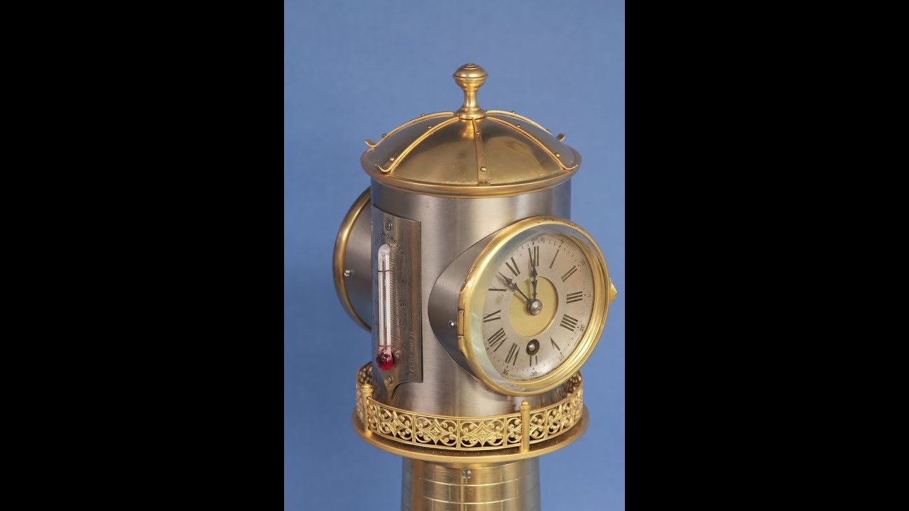 Late 19th century Animated Lighthouse Clock. - YouTube