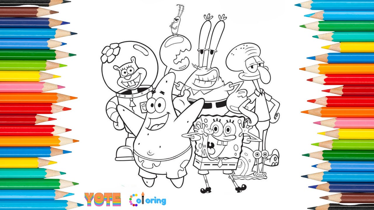 See the crazy SpongeBob SquarePants Coloring Pages - YouTube