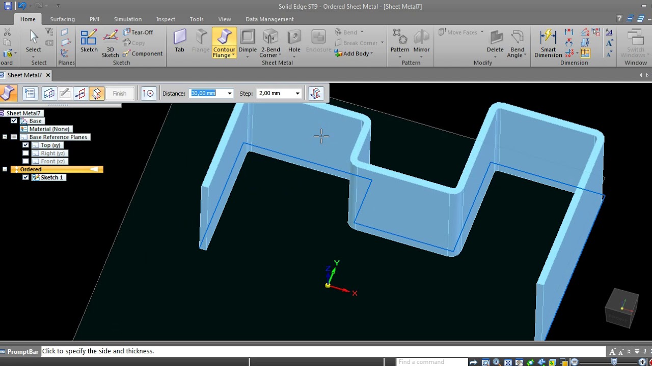 3 Comando Flange de contorno - Solid Edge ST9 - Project Treinamentos - YouTube