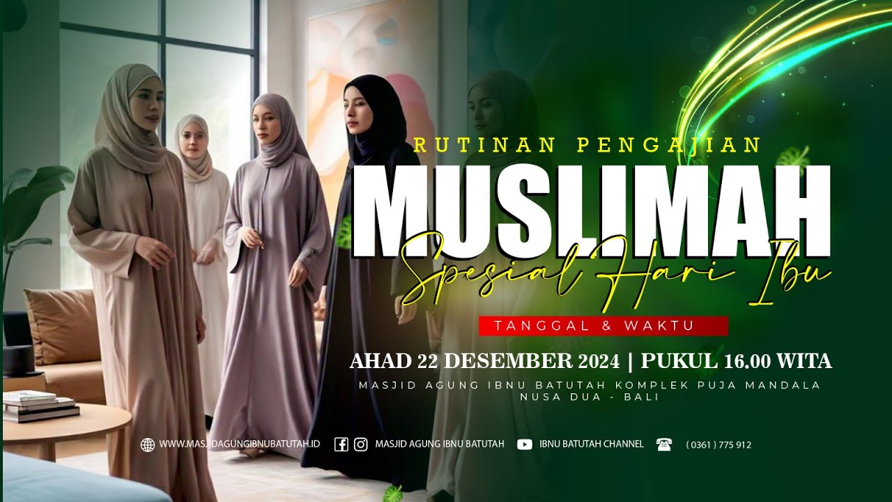 🔴 LIVE PENGAJIAN MUSLIMAH SPESIAL HARI IBU | 22 DES 2024 - YouTube