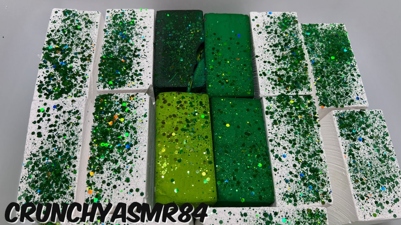 Dyed Green & Lime Soft Chalk | Oddly Satisfying | ASMR | Sleep Aid ...