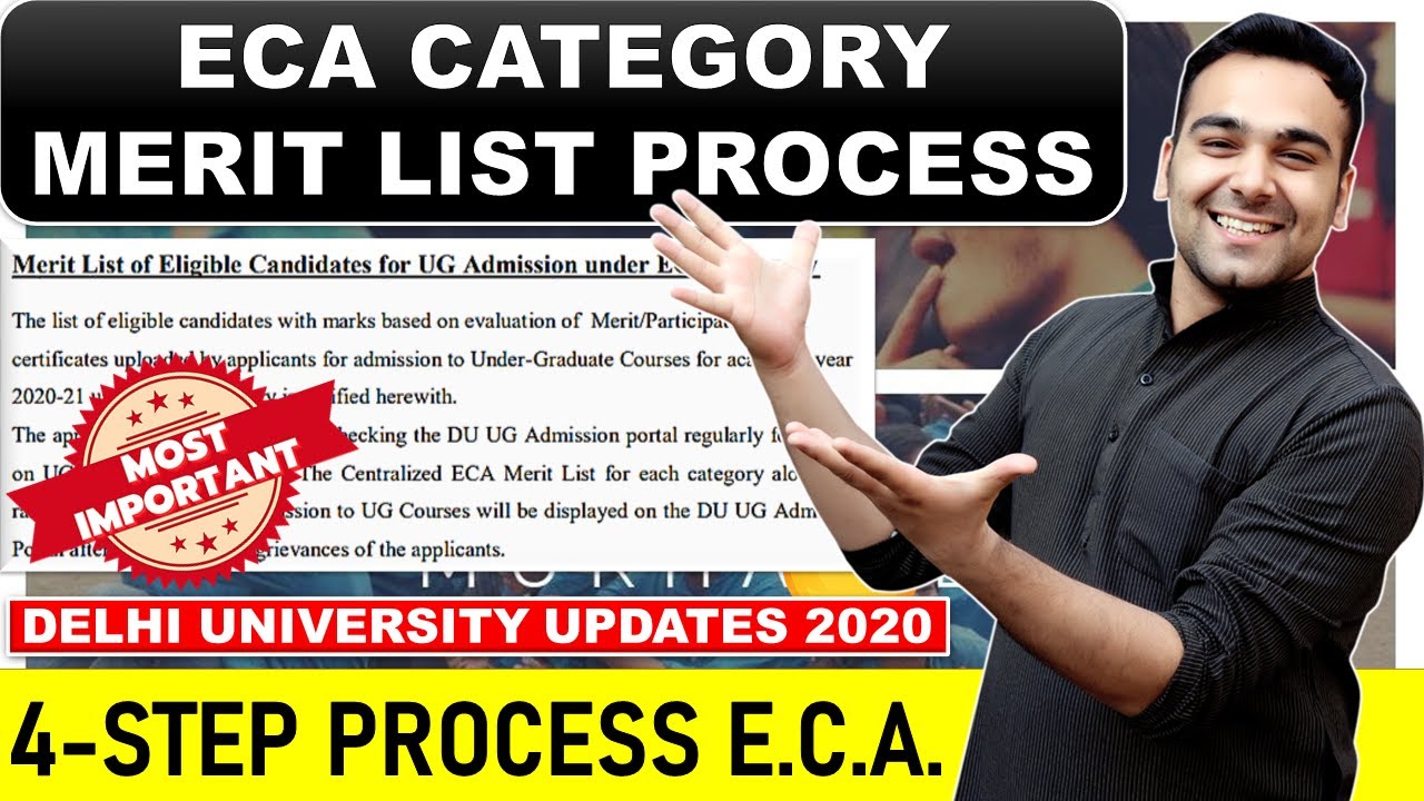 ECA Merit List | Official Delhi University Admissions |4-Step Important ...
