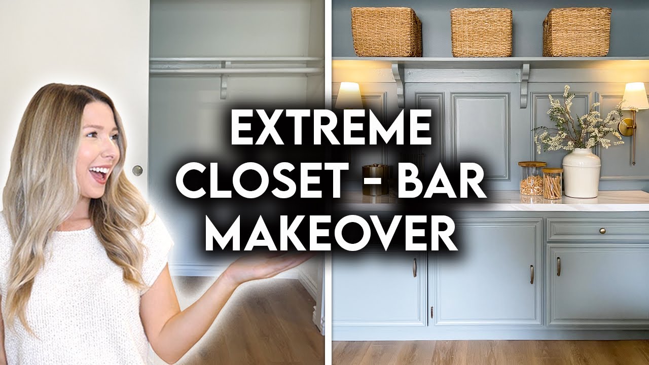 EXTREME CLOSET TO BAR MAKEOVER | DIY THRIFT FLIP TRANSFORMATION - YouTube