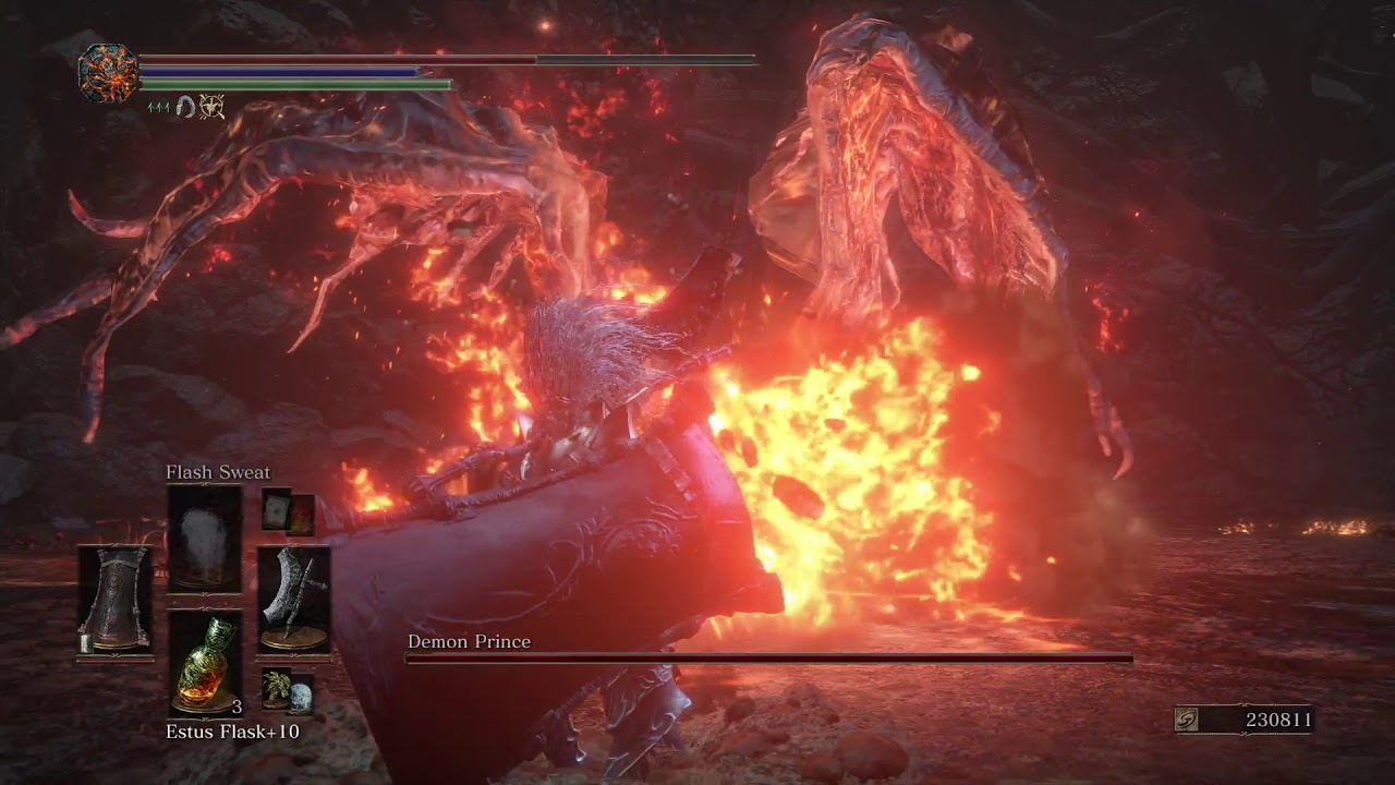DARK SOULS 3: Demon Prince Boss Fight first time loss - DLC - YouTube