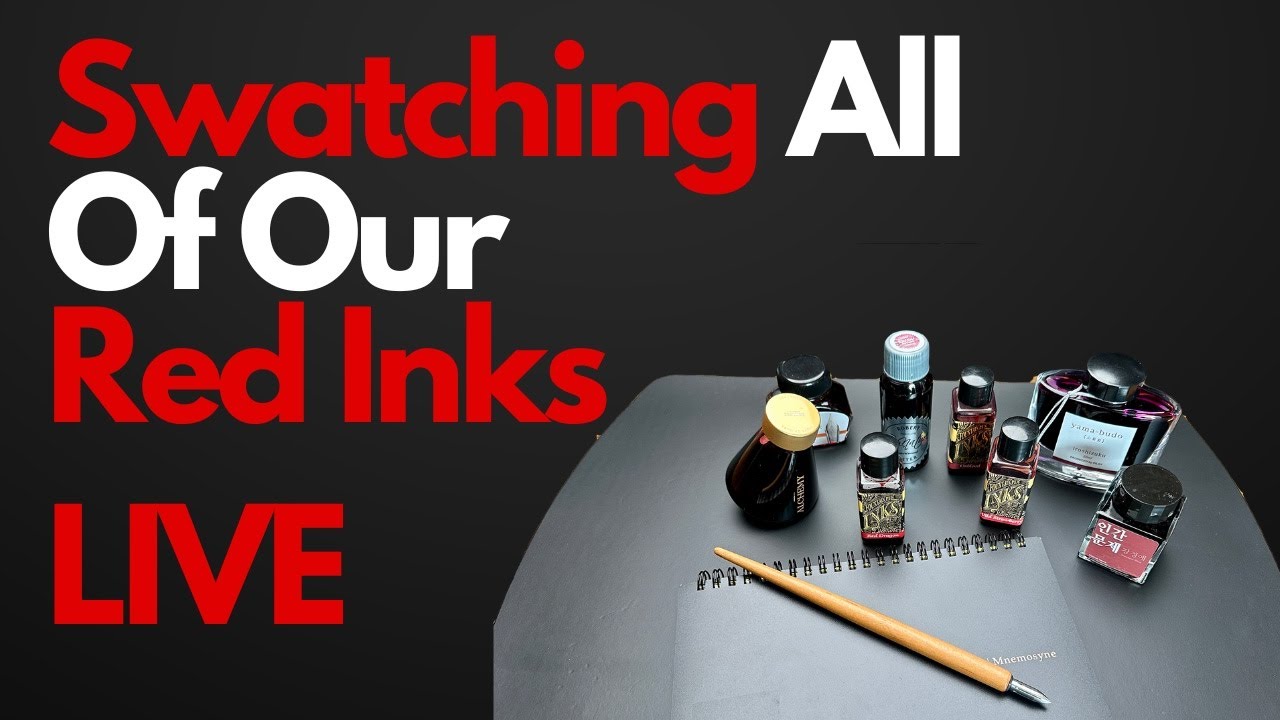 Swatching All Of Our Red Inks - LIVE - YouTube