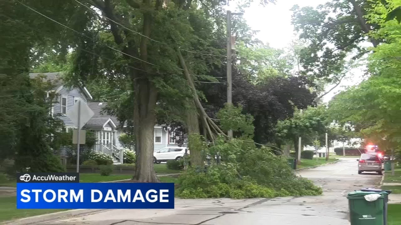 Storm damage reported after severe weather moves across Chicago area ...