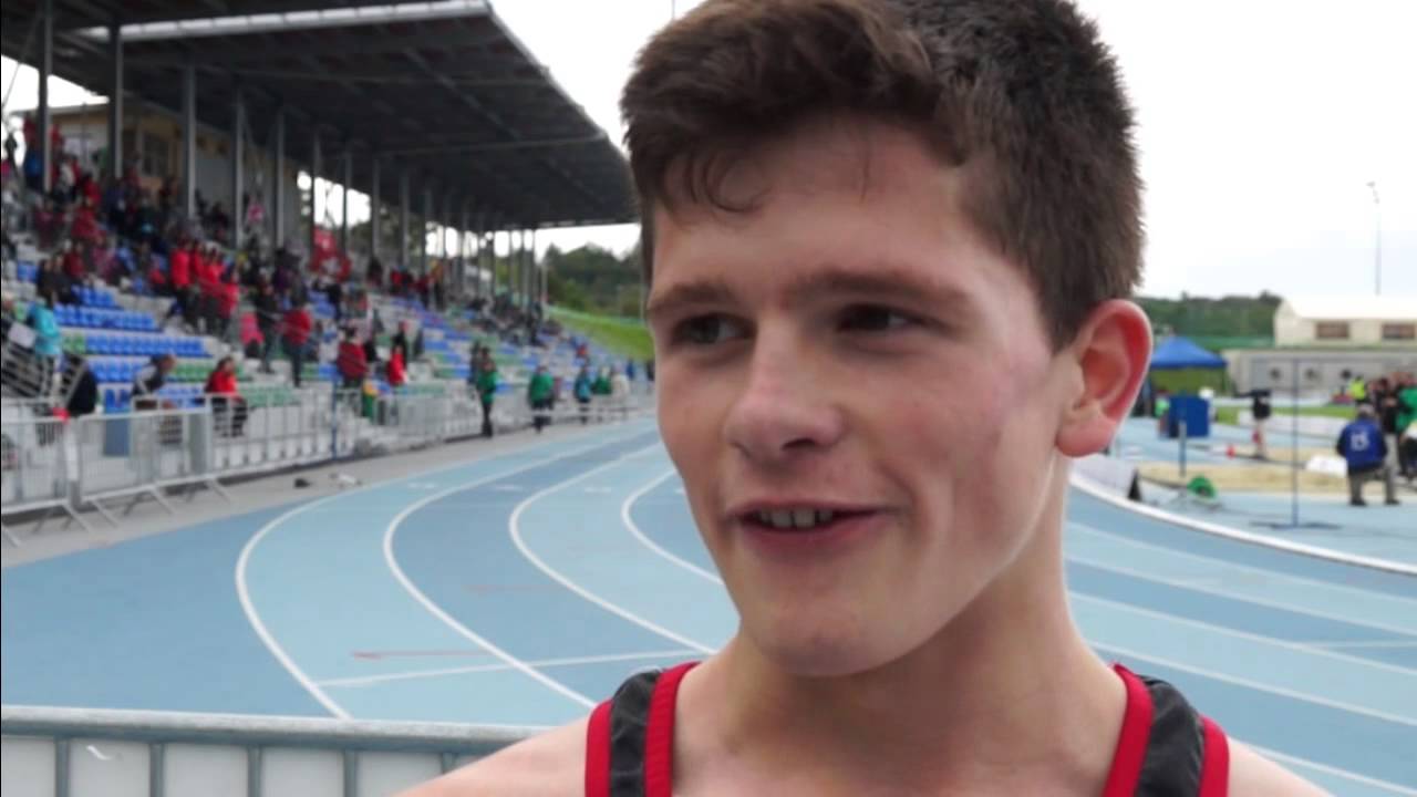 Liam Dee GBR after winning the 1500m, Brno - YouTube