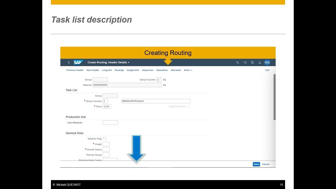 GU SAP S4 HANA CA01 Creating Routing - YouTube
