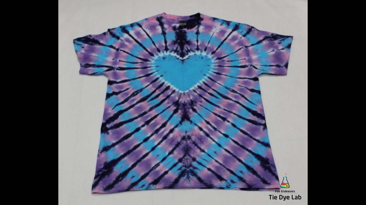 How To Make A Pastel Heart Tie Dye With Dark Purple Accents - YouTube