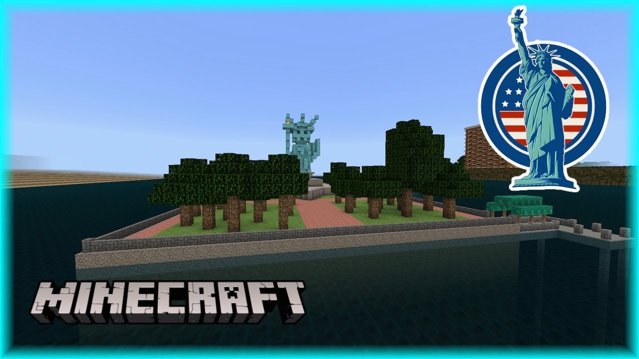 Statue of Liberty on Liberty Island!! (minecraft tour) - YouTube