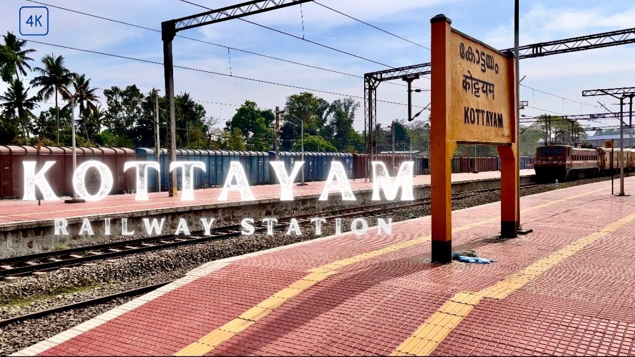 Kottayam (Kerala) Railway Station | Train Arrival | Beautiful Stations ...