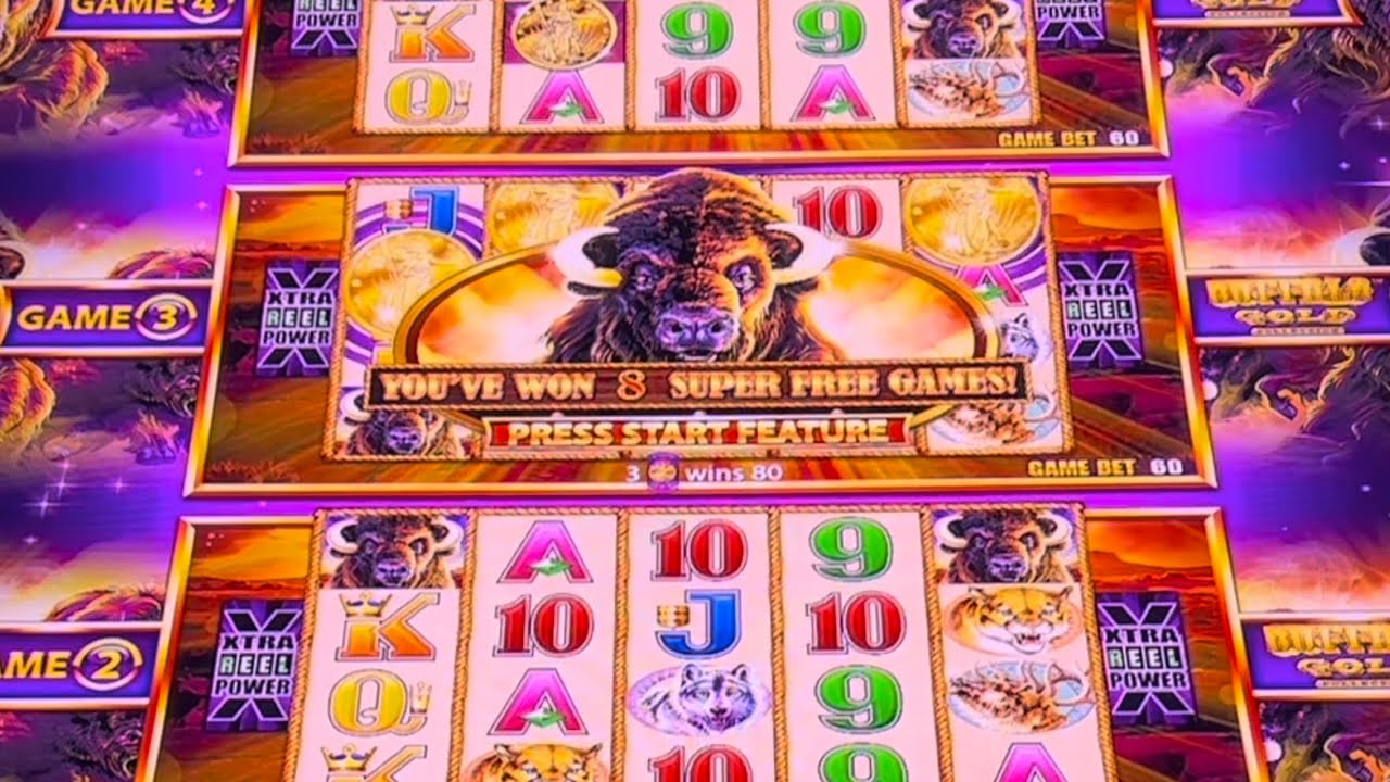 Buffalo Gold Slot Machine Super Free Games Wonder 4 Tower! - YouTube