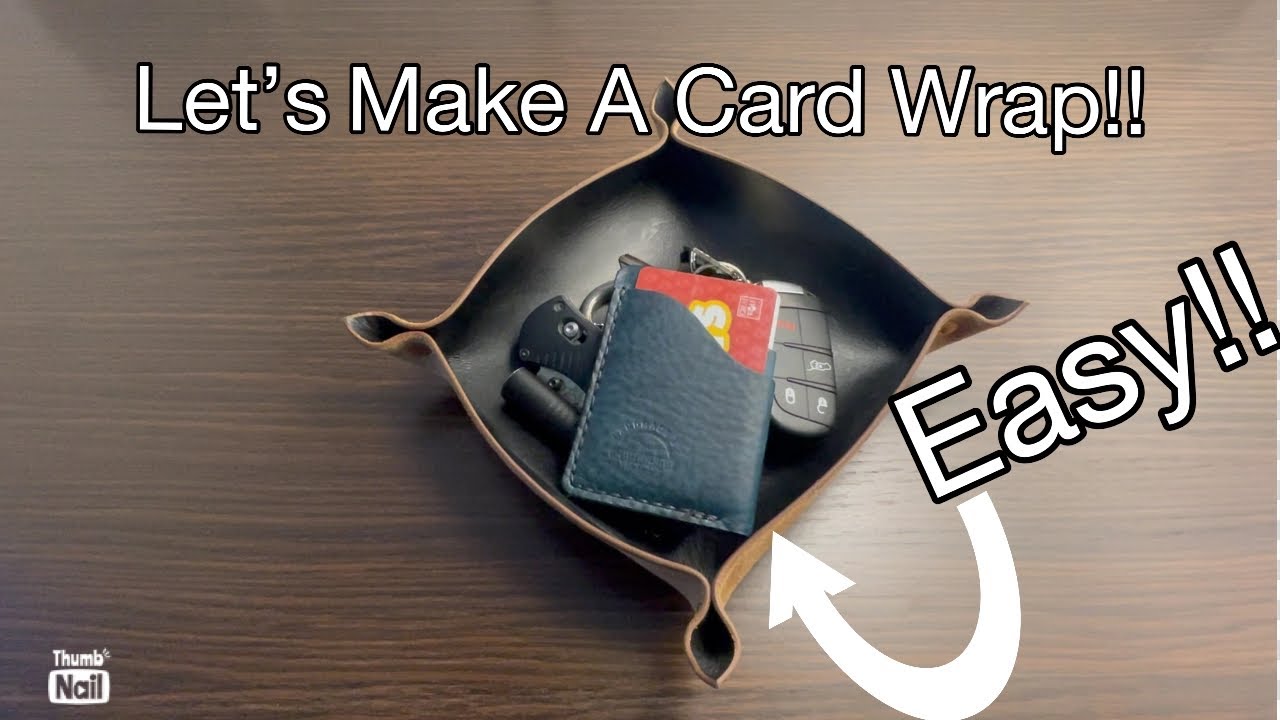 Easy Card Wrap Wallet!! #leather #asmr - YouTube