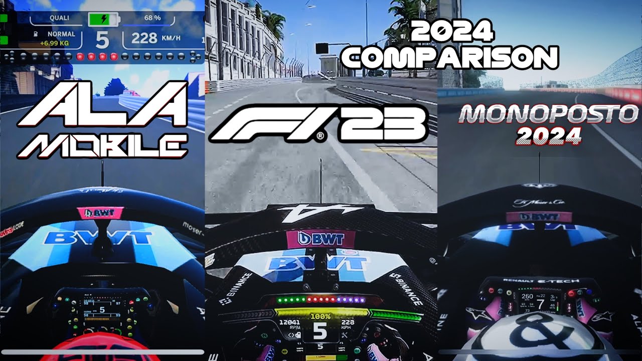 ALA MOBILE VS F1 23 VS MONOPOSTO! 2024 COMPARISON! - YouTube