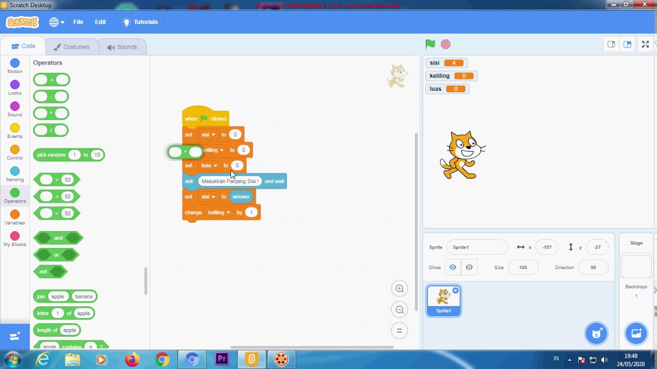 Pemrograman Scratch - Operator Matematika - YouTube