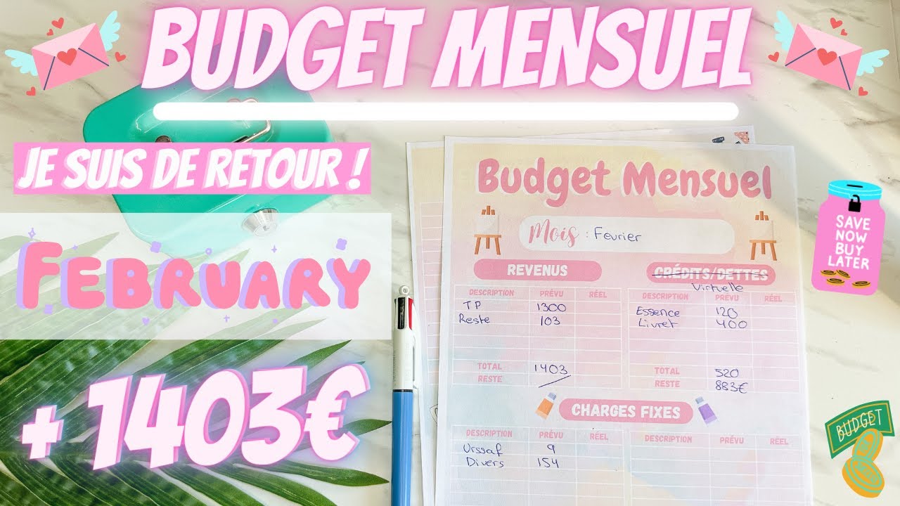 💕 // BUDGET MENSUEL DE FEVRIER 2023 (FAIBLE BUDGET) : AUCUN REVENU ...