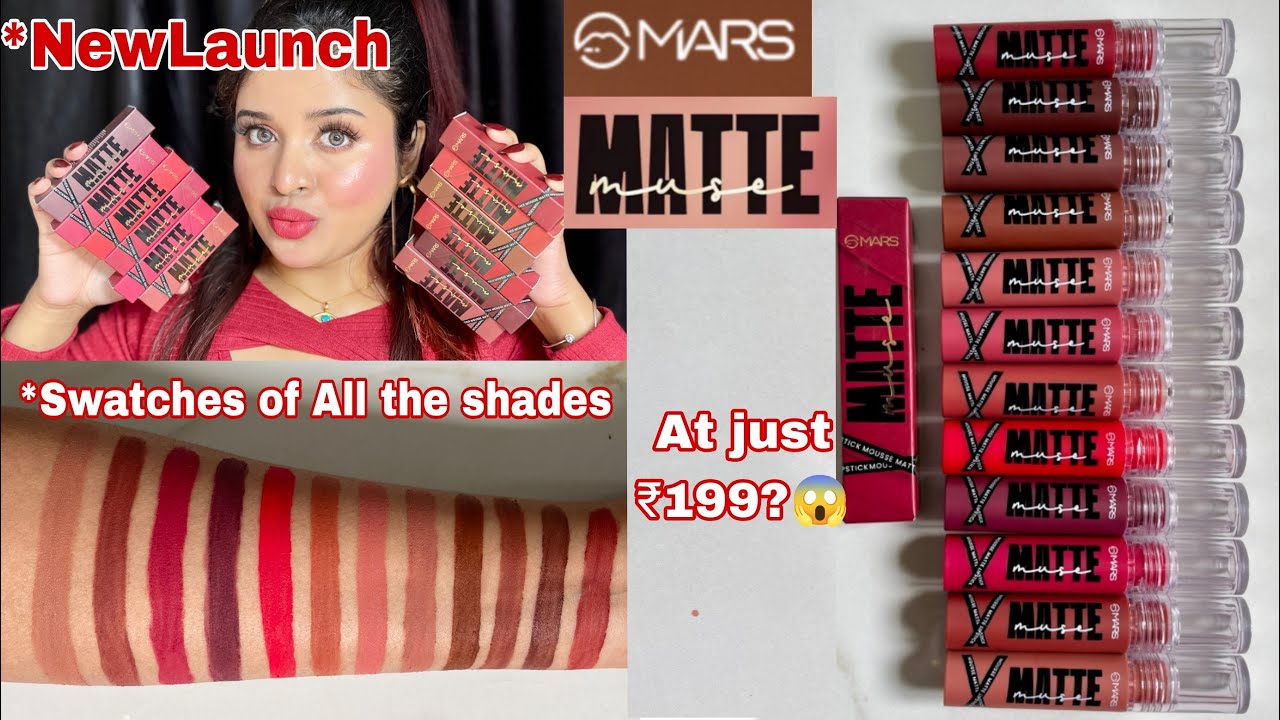 *New MARS Matte Muse Mousse Lipstick All Shades Swatches & Honest ...