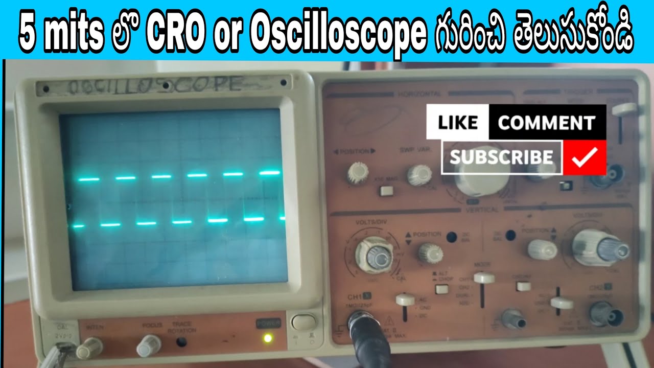 How To Use CRO ( cathode ray oscilloscope )Or Oscilloscope | digital ...