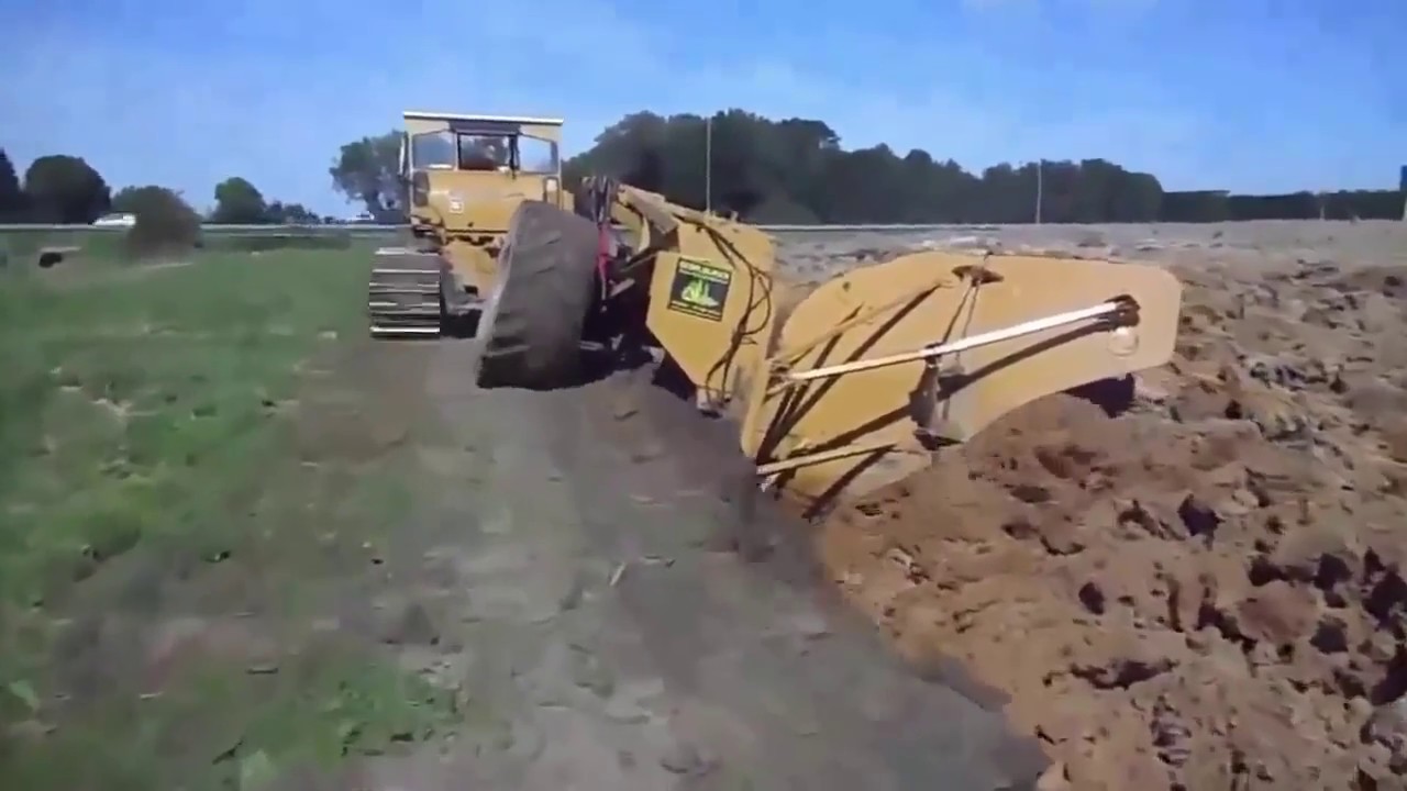 Deep machine plowing, amazing bulldozer ploughing field deep plowing ...