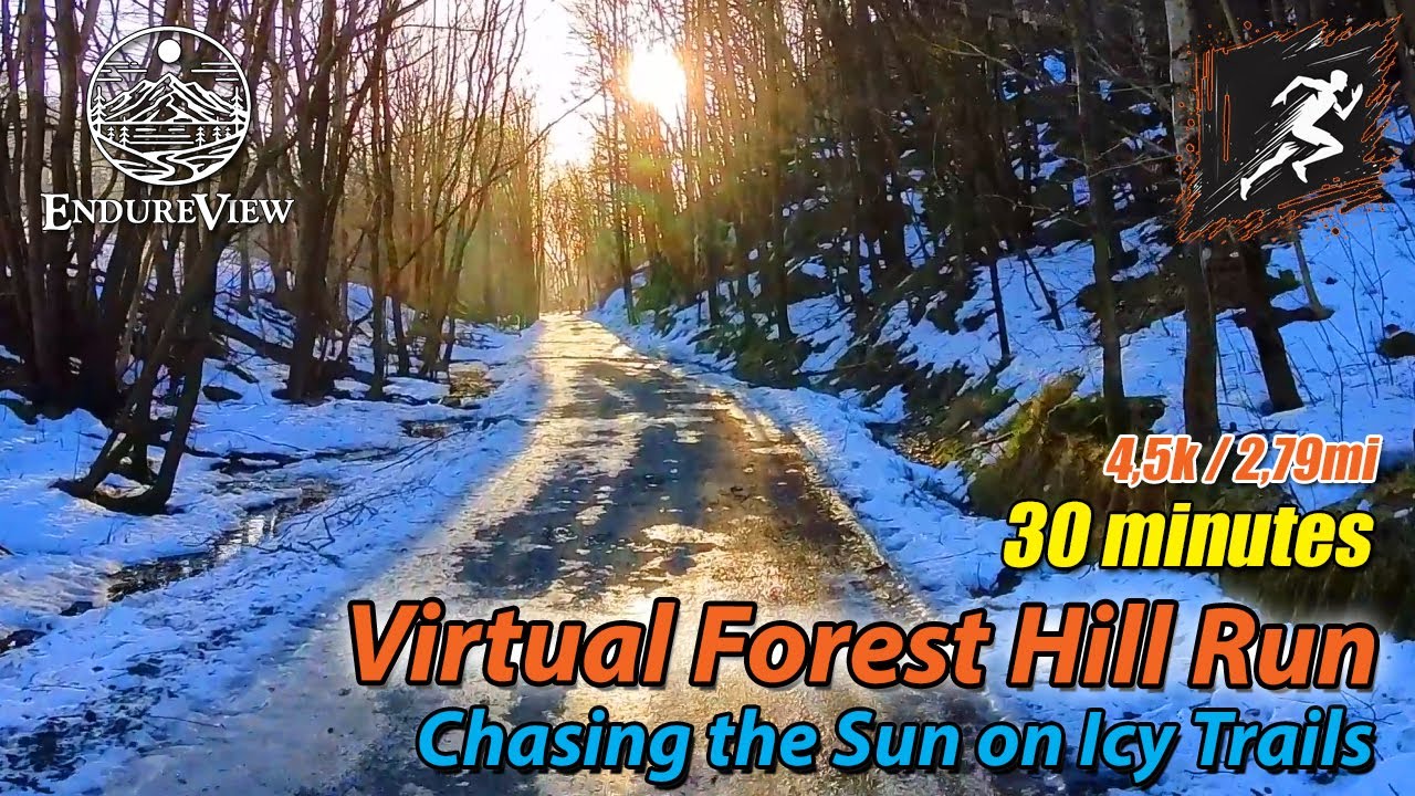 Icy Tracks Through Snowy Forest Hills 🌞 ️ - YouTube