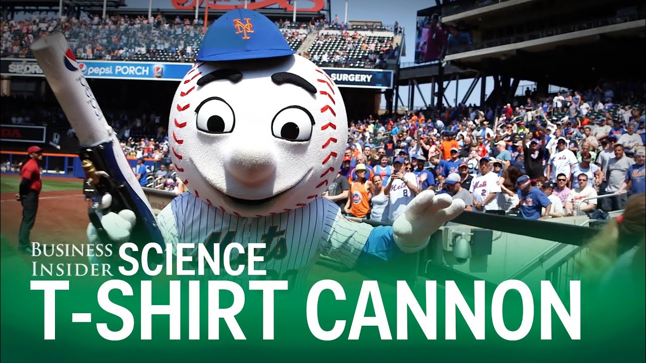 Science Behind The Mets T-Shirt Cannon - YouTube