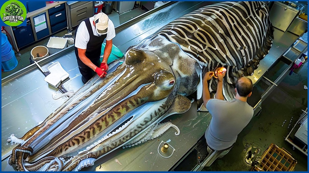 Giant Cuttlefish Fishing, How Fishermen Catch Tons Of Cuttlefish Every ...