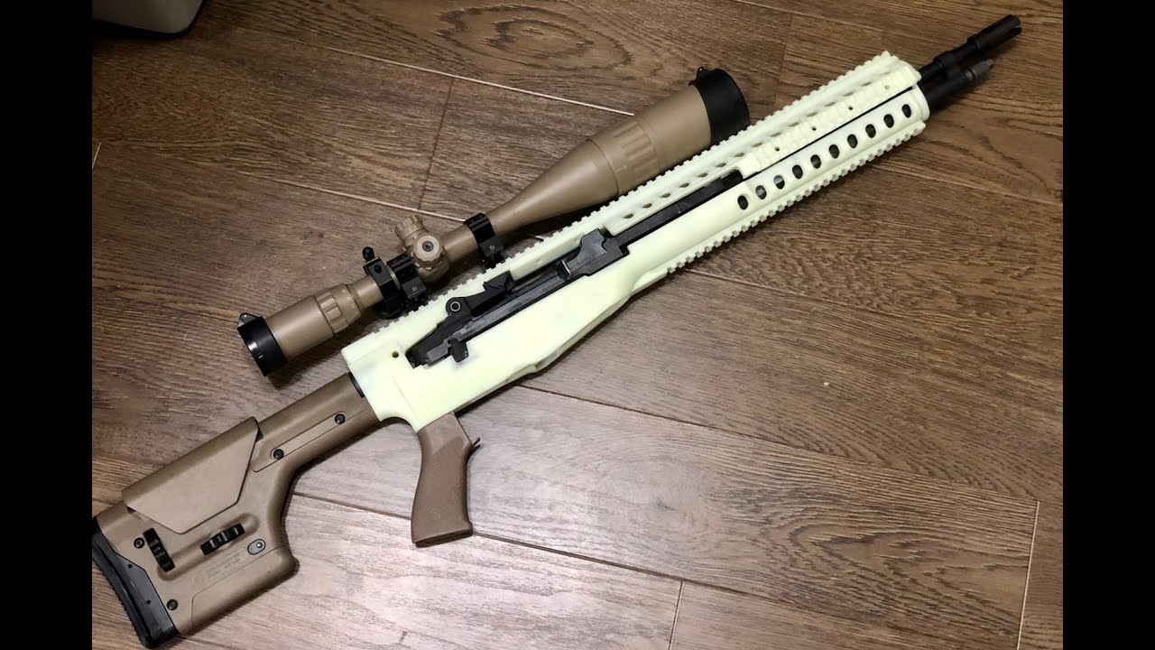 R.E.C. Research/研究室 - WE M14 GBB with reproduction MCS Kit - YouTube