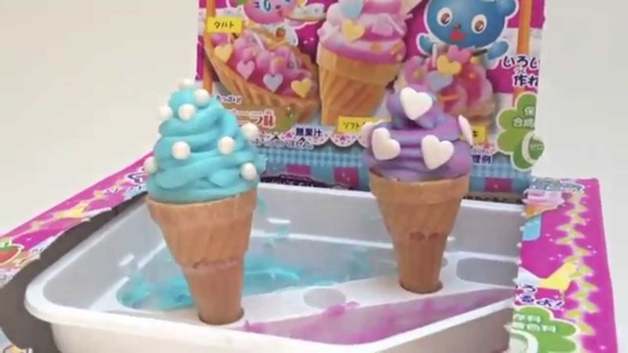Kracie Popin' Cookin' Mini Ice Cream Shaped Candy / How to Make Ice ...