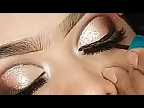 white cut crease eye makeup#indian katkari Jai makeup#viral #video # ...