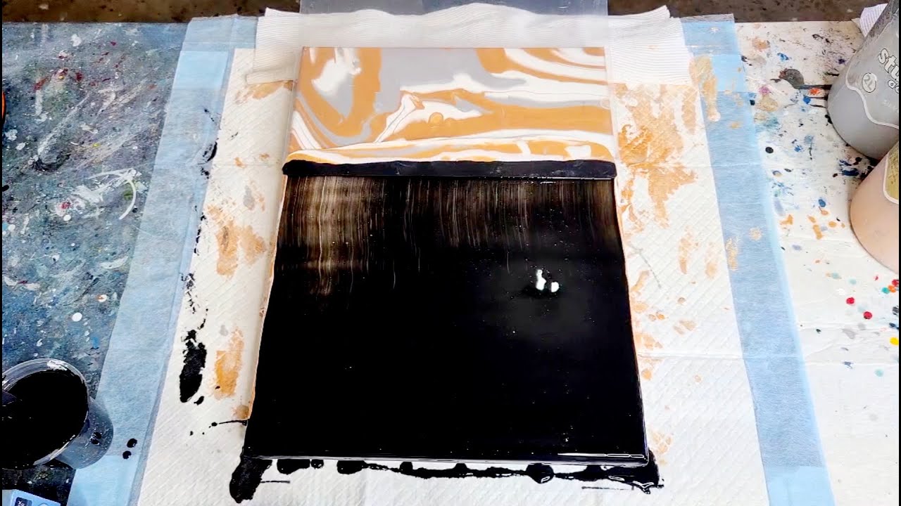 #1225 Black Plastic Swipe Over Metallic Gold And Silver Paints - YouTube