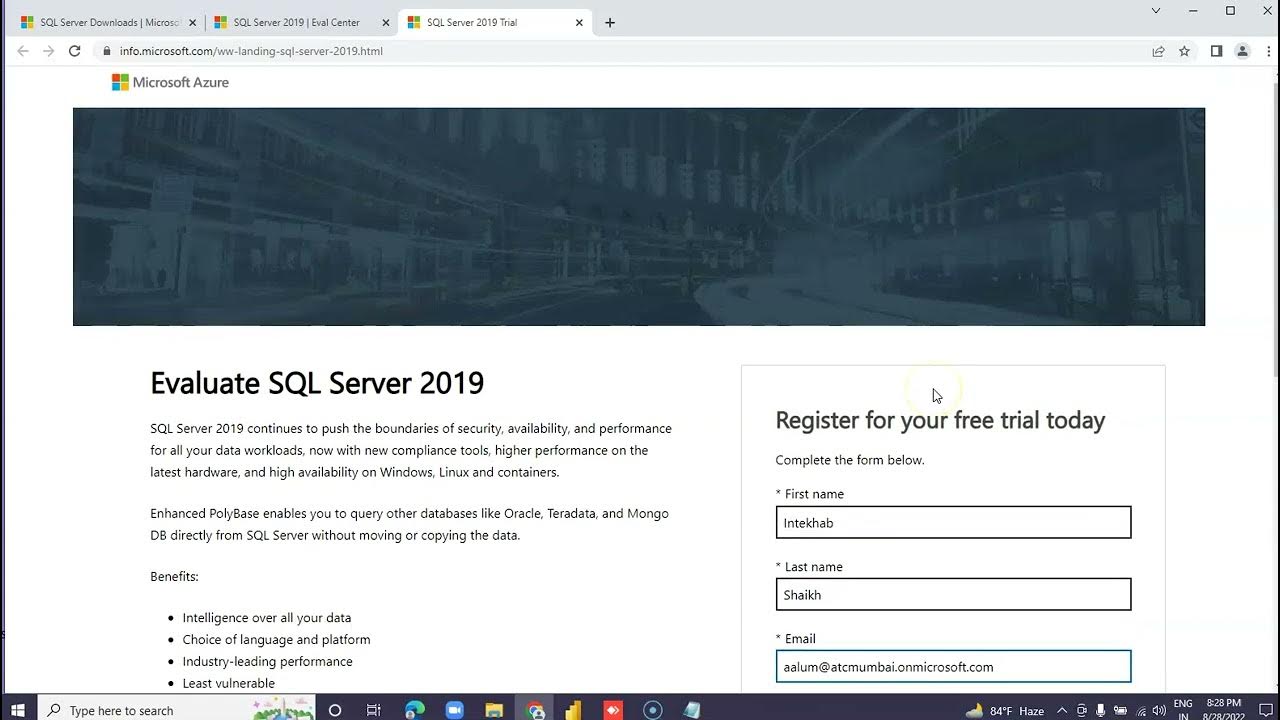 Lesson1 - SQL Server 2019 Download - SSAS 1000 Videos - YouTube
