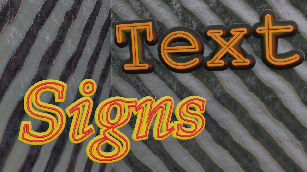 How To Make Text Signs In Blender - YouTube